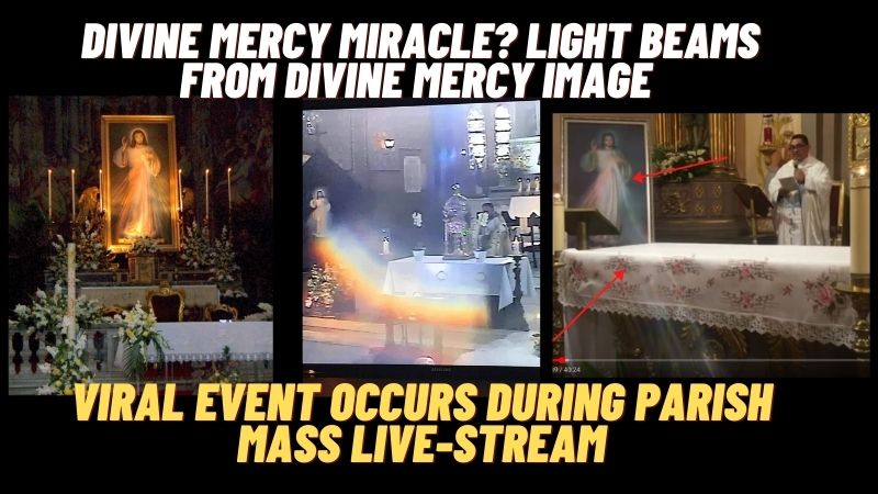 DIVINE MERCY MIRACLE? LIGHT BEAMS FROM DIVINE MERCY IMAGE-VIRAL EVENT ...